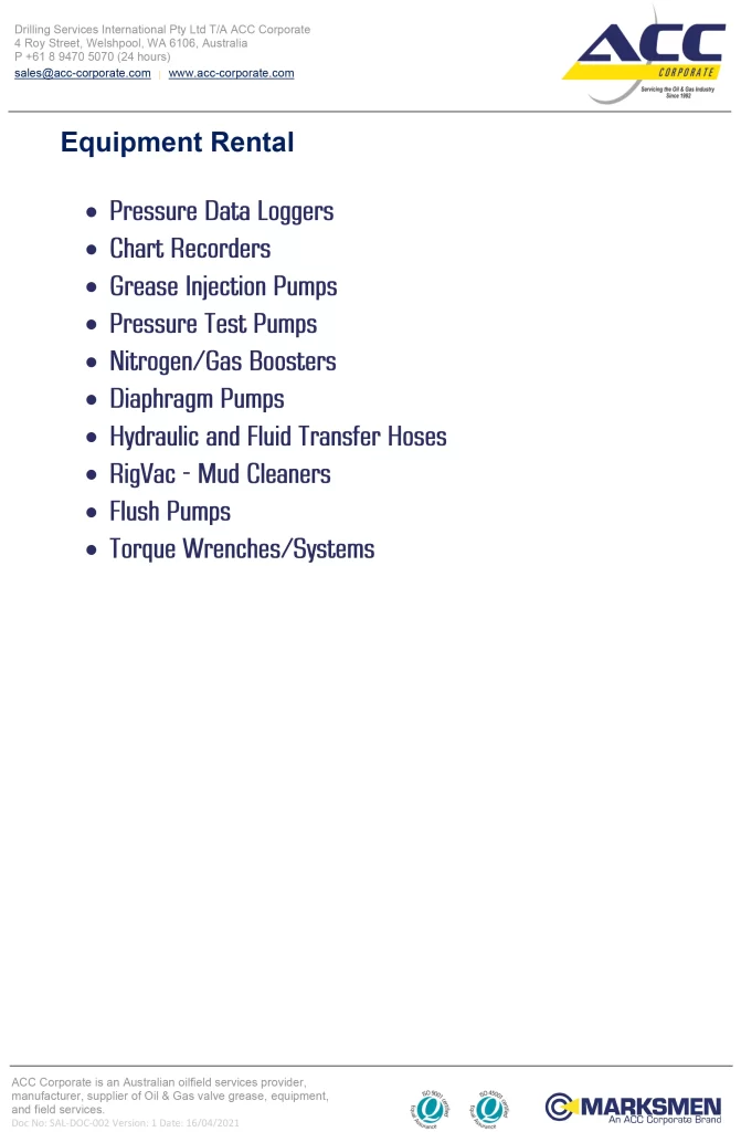 ACC Corporate | Product and Service Brochures